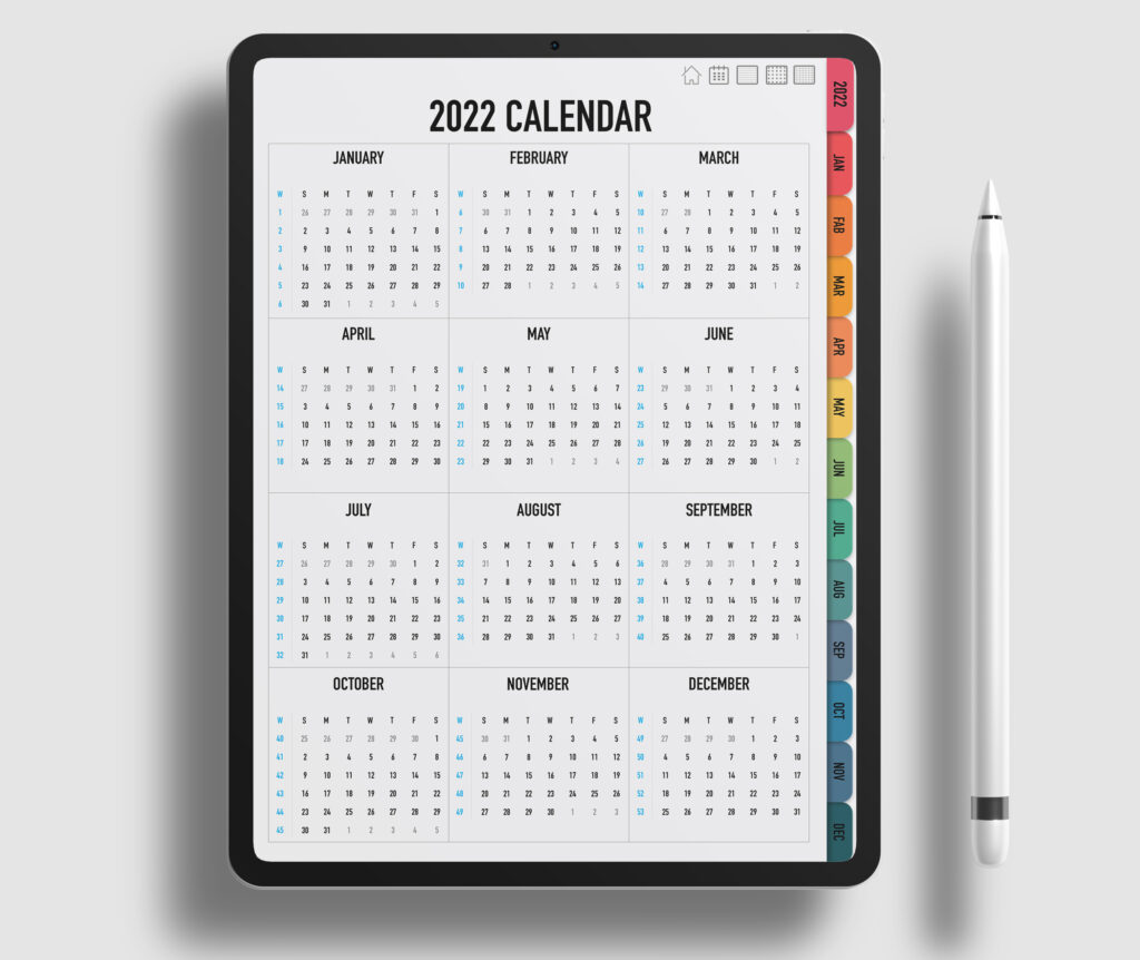 2021-2022 Digital Planner Dated, Goodnotes Planner, iPad planner ...