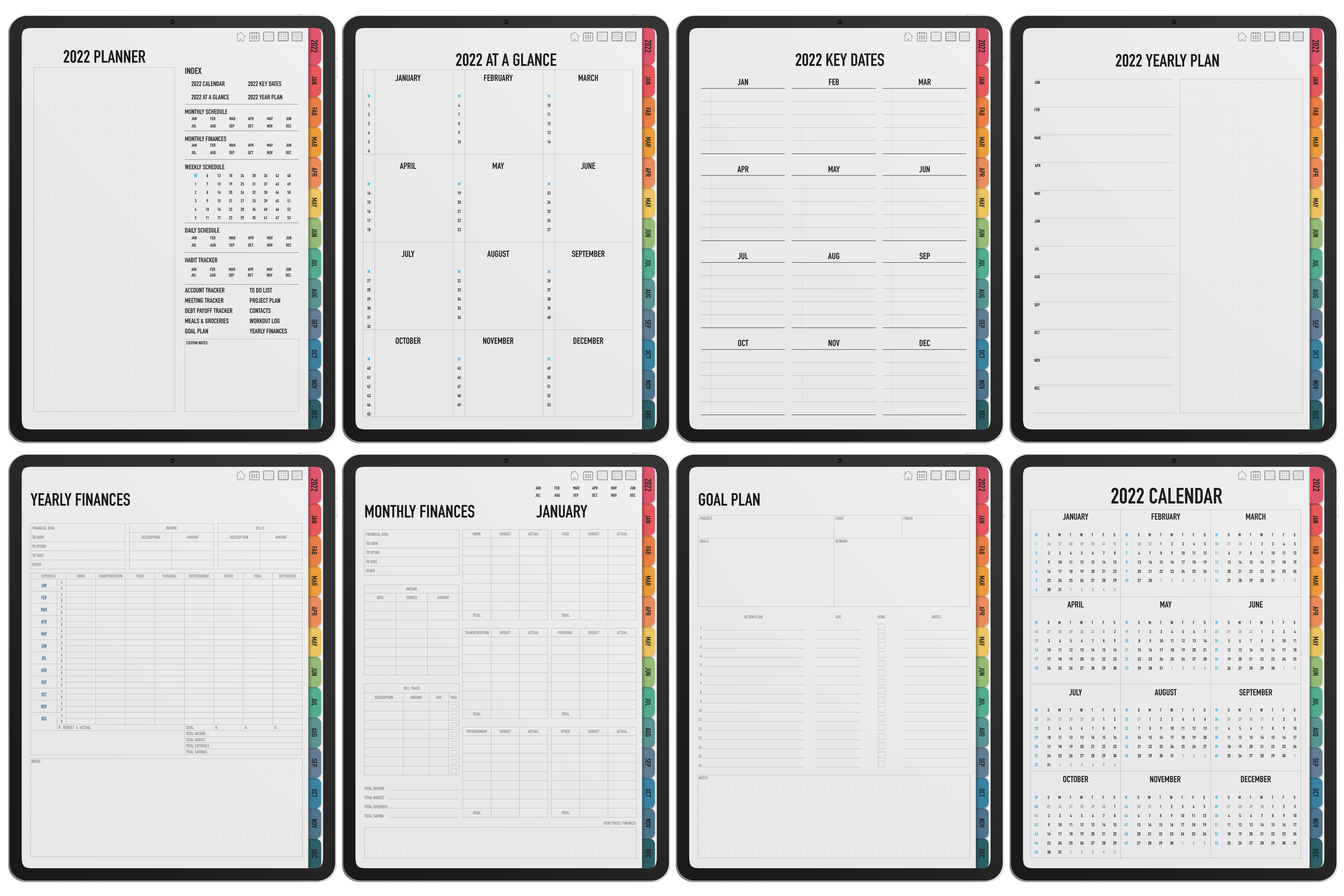 2021-2022 Digital Planner Dated, Goodnotes Planner, iPad planner ...
